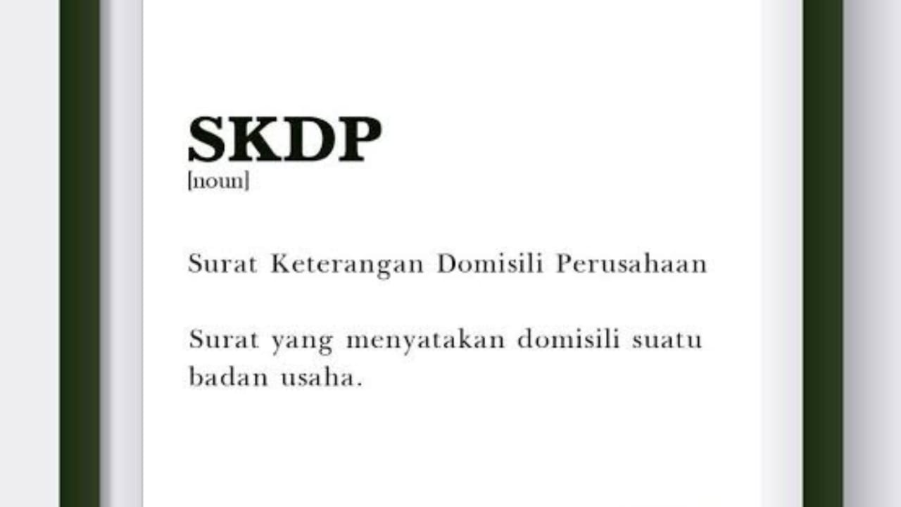 Surat Keterangan Domisili Perusahaan (SKDP): Identitas Legal Alamat ...